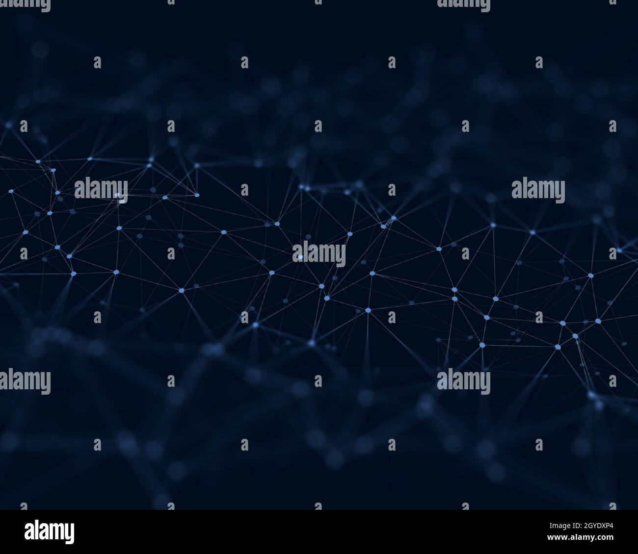 3D render of a techno background with connecting lines and dots Stock ...