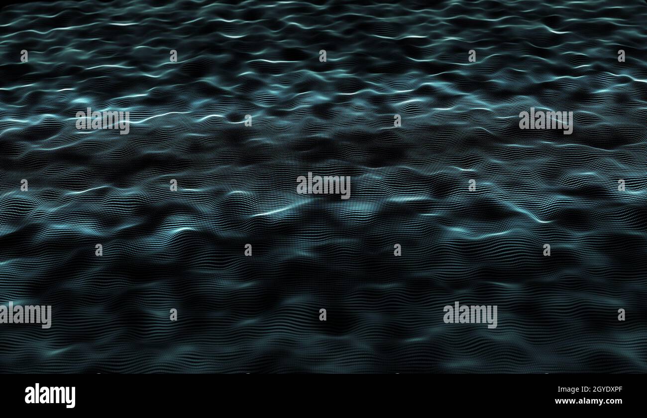 3D render of a techno background of cyber particles Stock Photo - Alamy