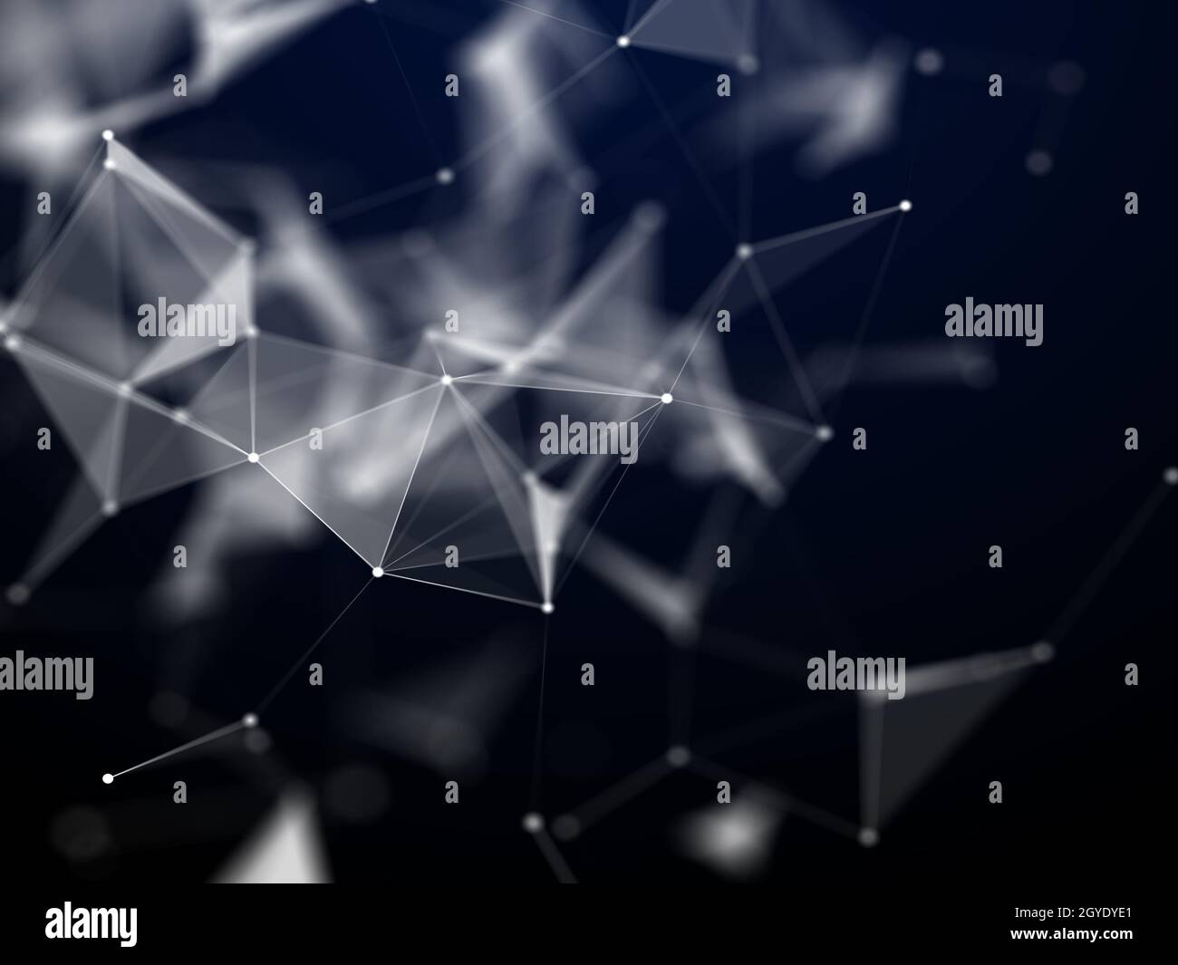 3D render of an abstract background with a low poly plexus design Stock Photo - Alamy