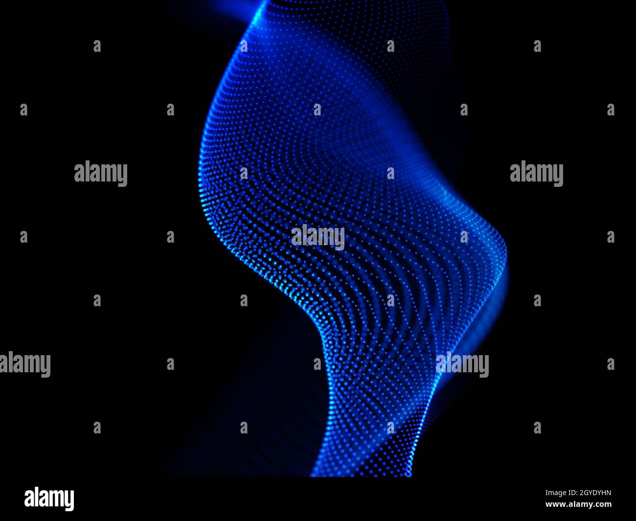3D render of an abstract background with flowing cyber particles Stock ...