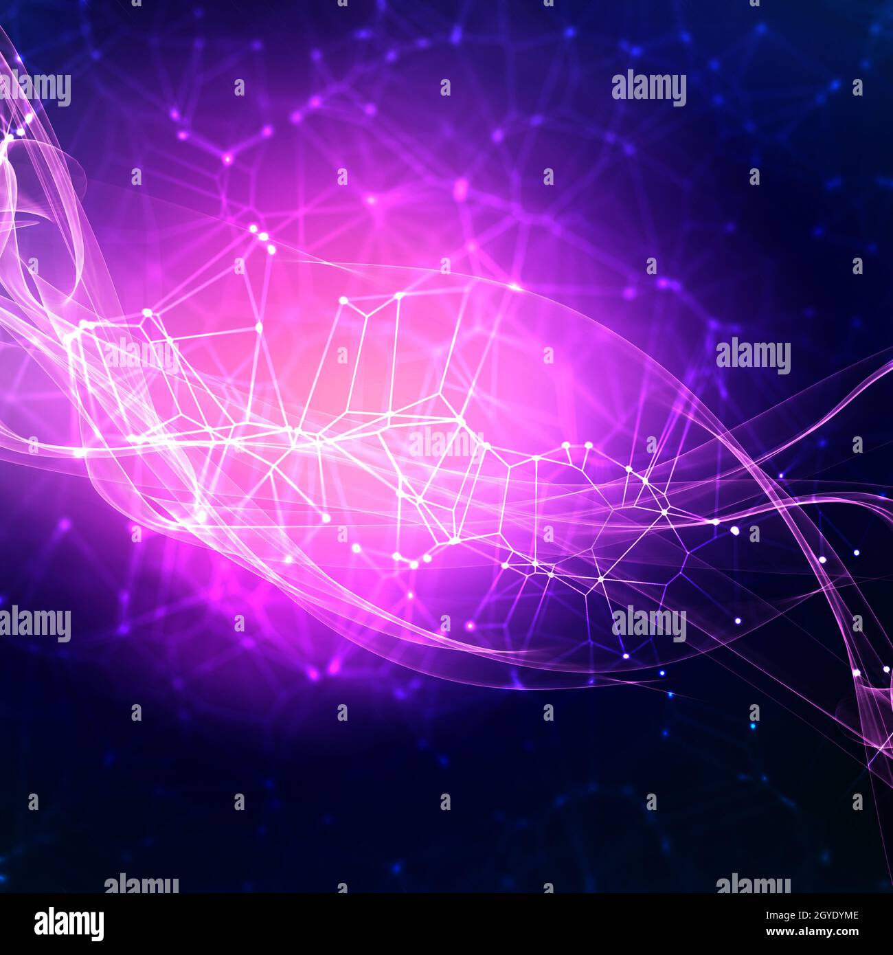 3D render of an abstract background with network connections effect ...