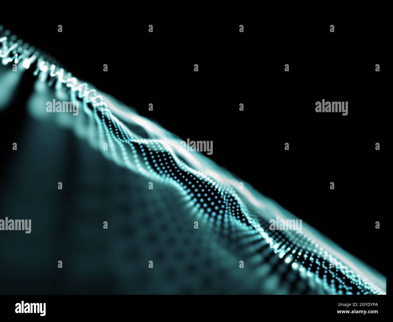 3D render of an abstract connections background, flowing dots with ...