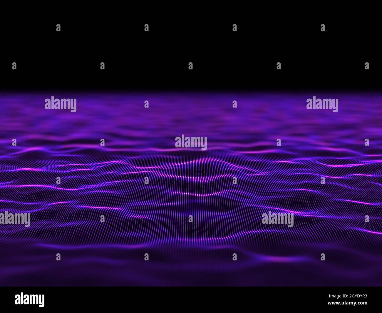 3D render of an abstract digital background with flowing cyber dots ...