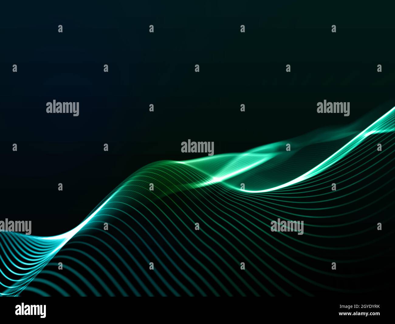 3D render of an abstract digital background with flowing cyber lines ...
