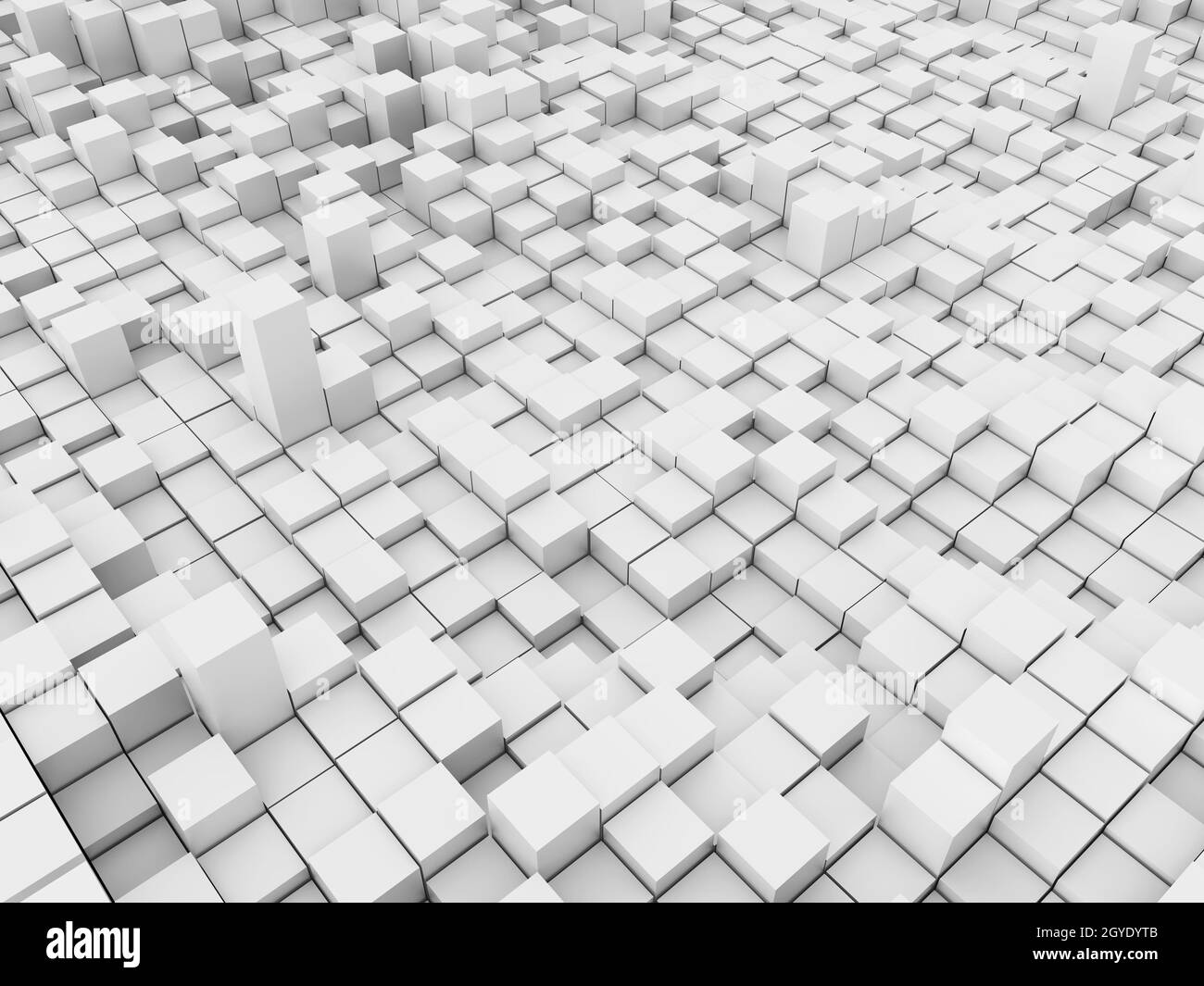 3d render abstract blocks background Black and White Stock Photos ...