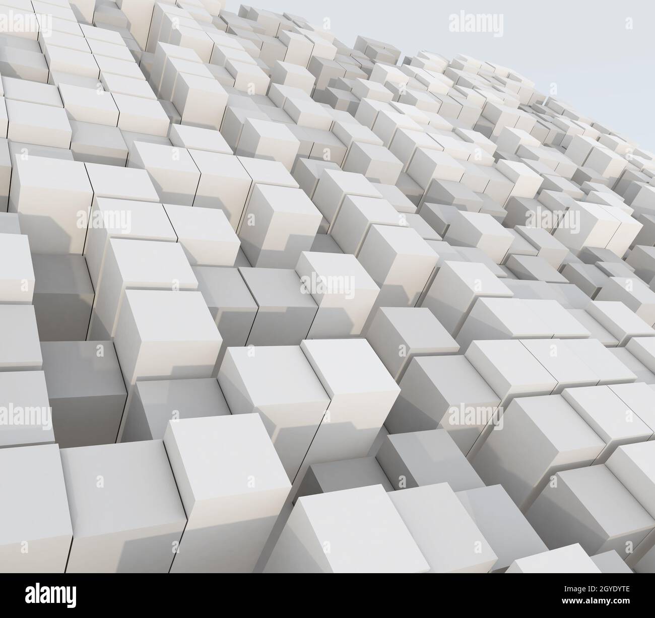 3D render of an abstract landscape of extruding cubes Stock Photo - Alamy