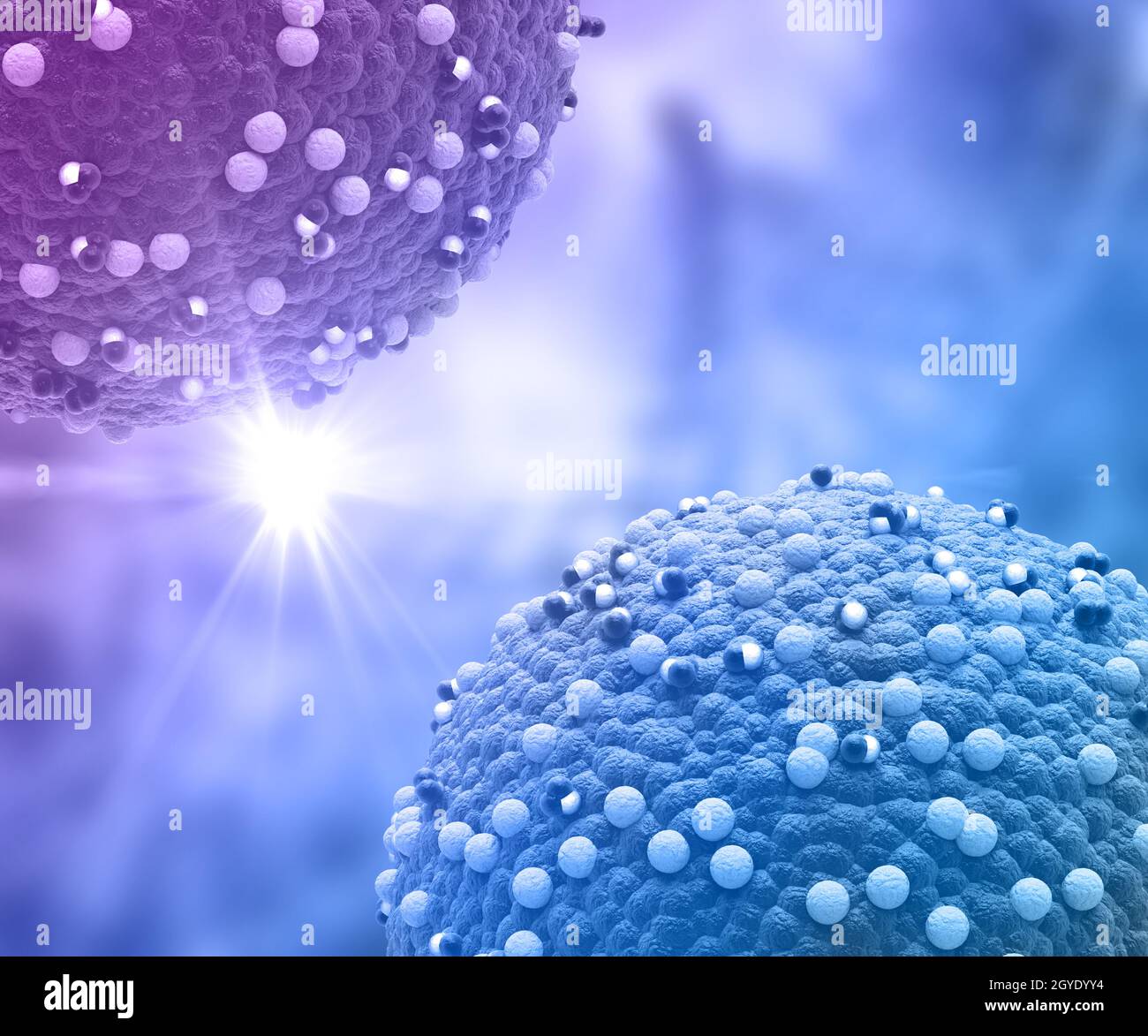 3D render of an abstract medical background with abstract virus cells ...