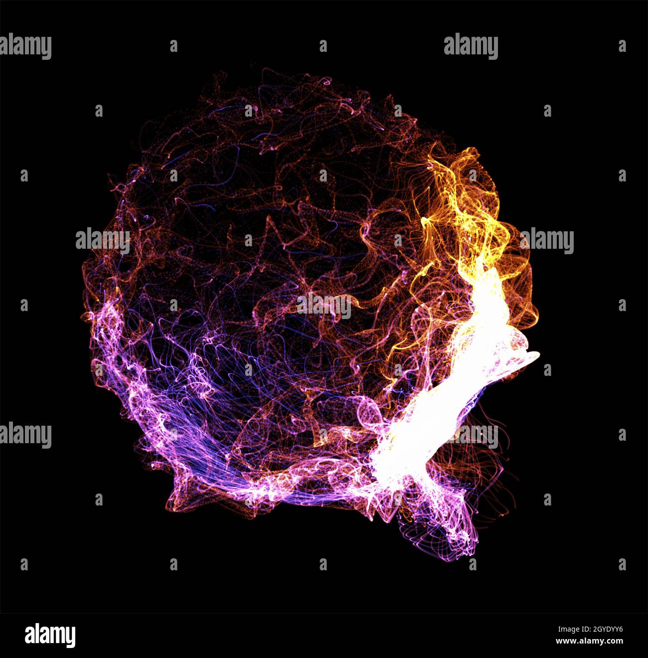 3D render of an abstract particle ball design Stock Photo - Alamy