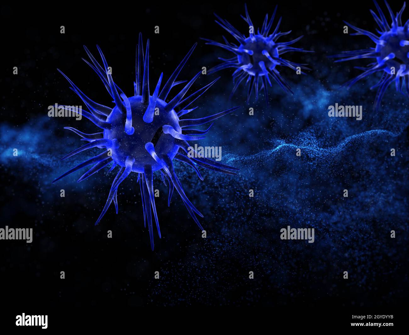 3D render of an abstract medical background with virus cells Stock ...