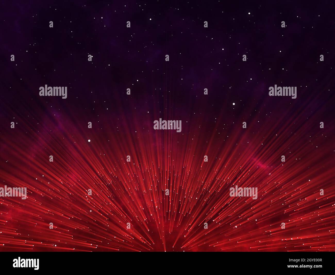 3D render of an abstract particle design with glowing rays Stock Photo ...