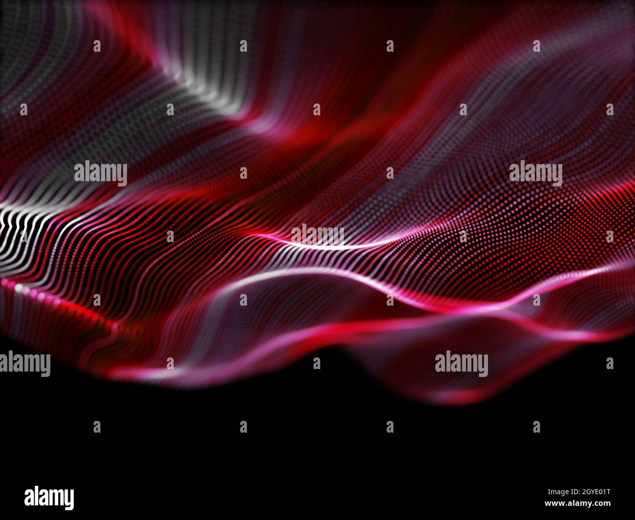 3D render of an abstract techno background with flowing particles Stock ...