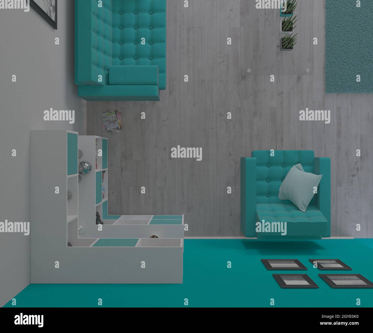3D render of a Living Room Interior Stock Photo - Alamy