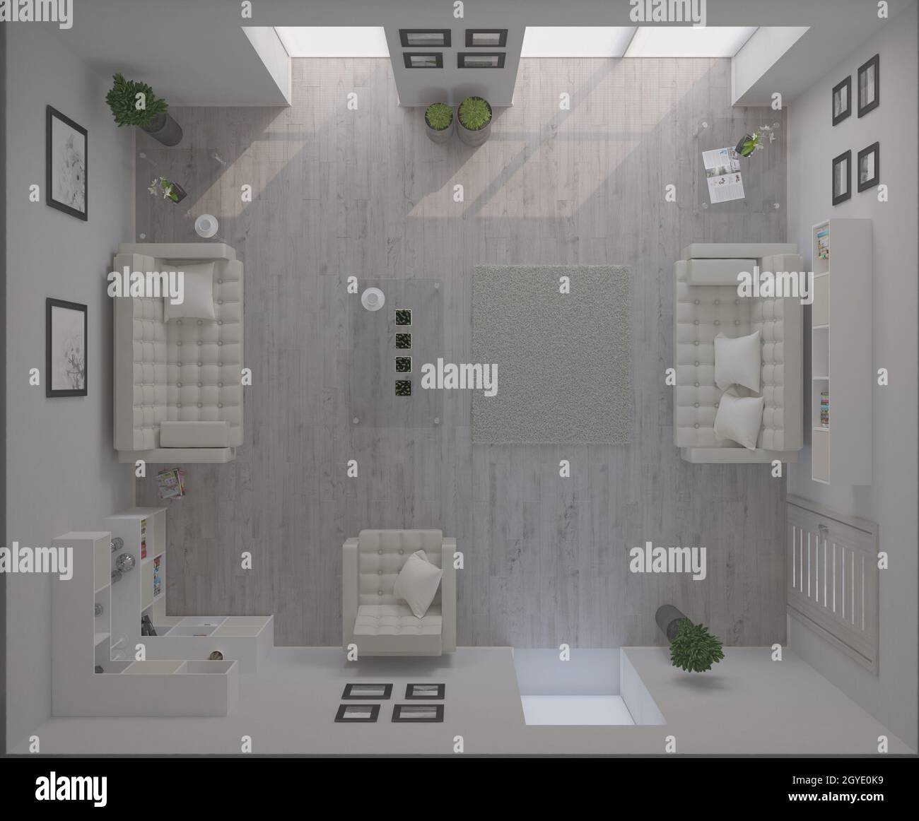 3D render of a Living Room Interior Stock Photo - Alamy