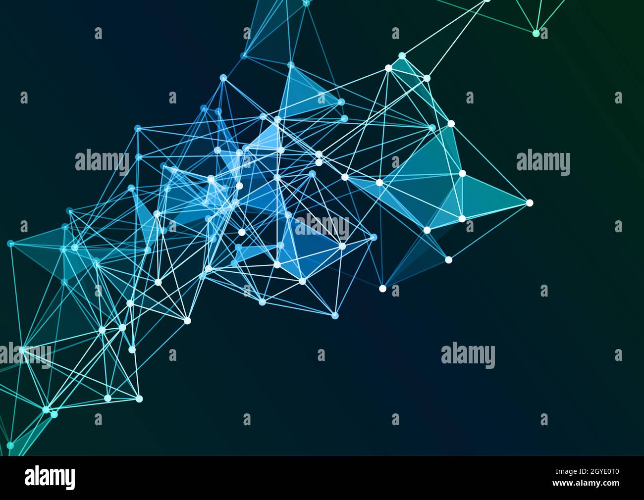 Abstract background with a low poly network connections background ...