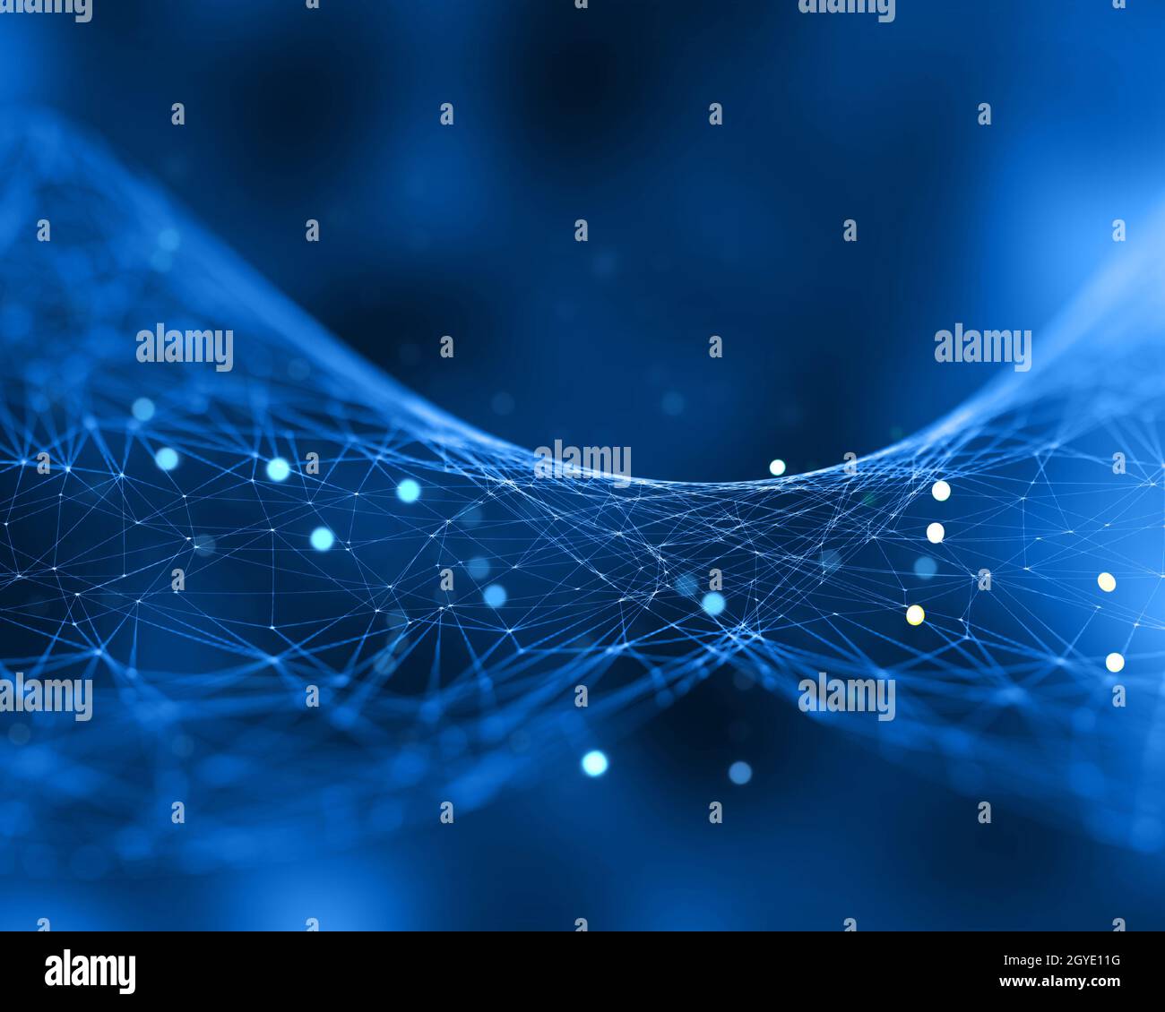 Abstract network background with low poly design with connecting lines ...