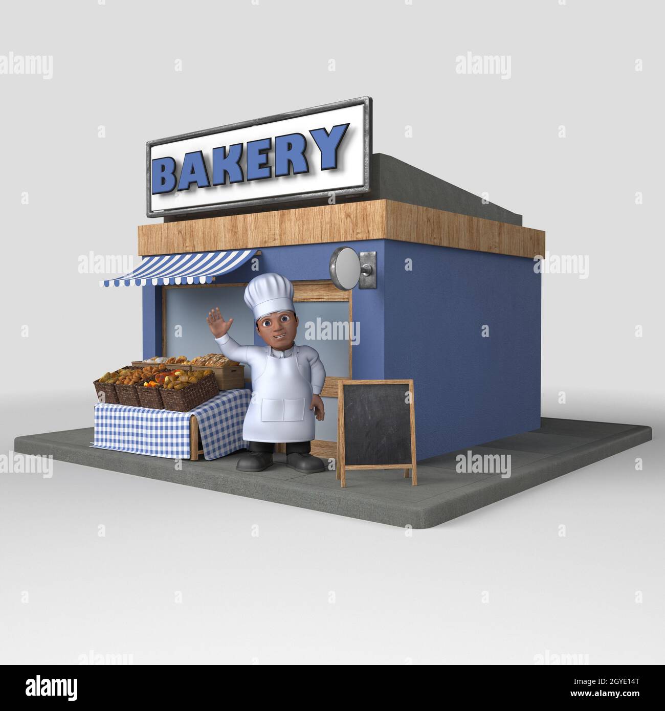 Baker pastry chef cartoon character hi-res stock photography and images ...