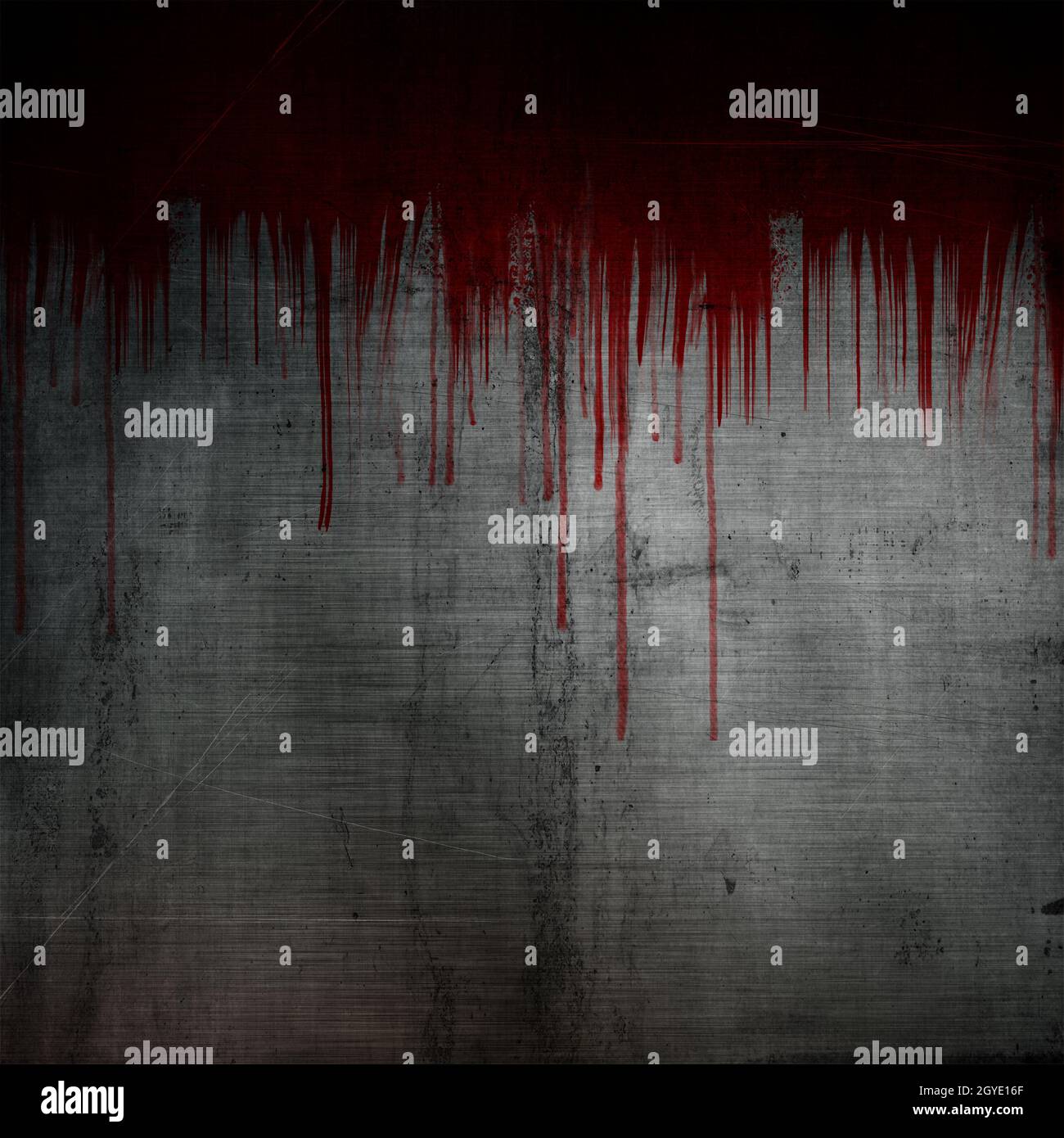 Blood splatter and drips on a grunge metal background Stock Photo - Alamy