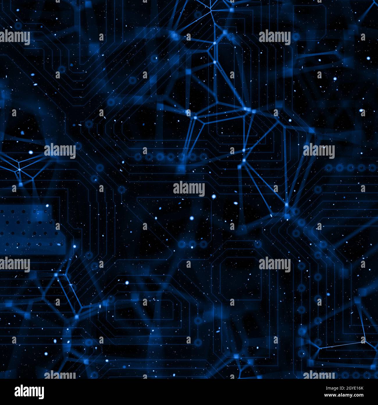 Abstract techno background with circuit board and plexus design Stock ...