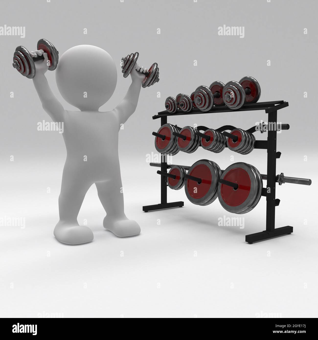 3d man exercising hi-res stock photography and images - Alamy