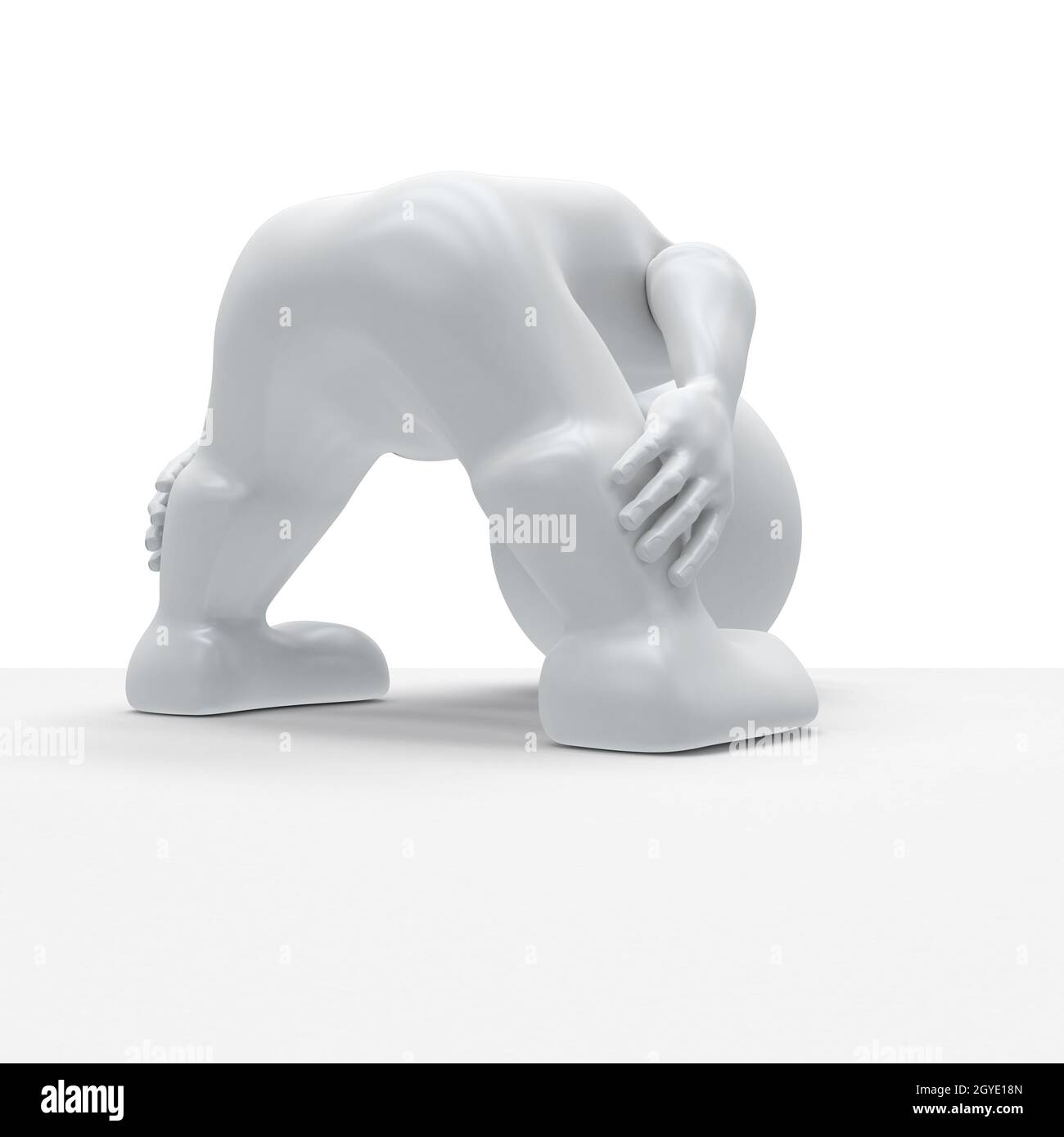 3D Render of Morph Man in yoga pose Stock Photo - Alamy