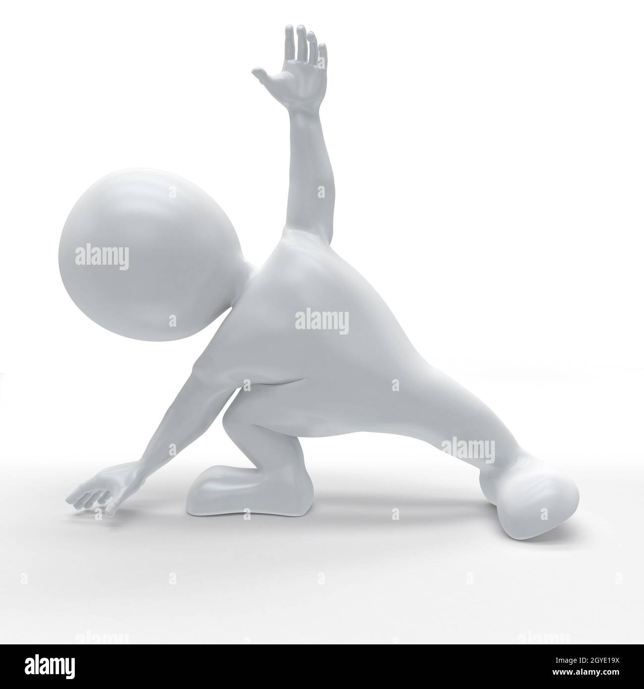 3D Render of Morph Man in yoga pose Stock Photo - Alamy