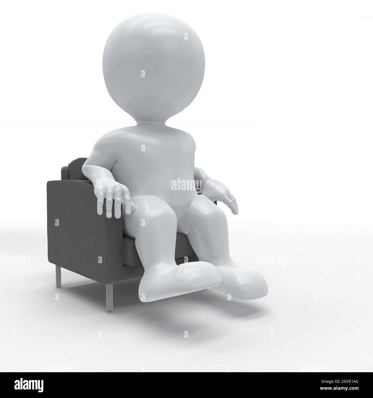 3d man relaxing in chair hi-res stock photography and images - Alamy