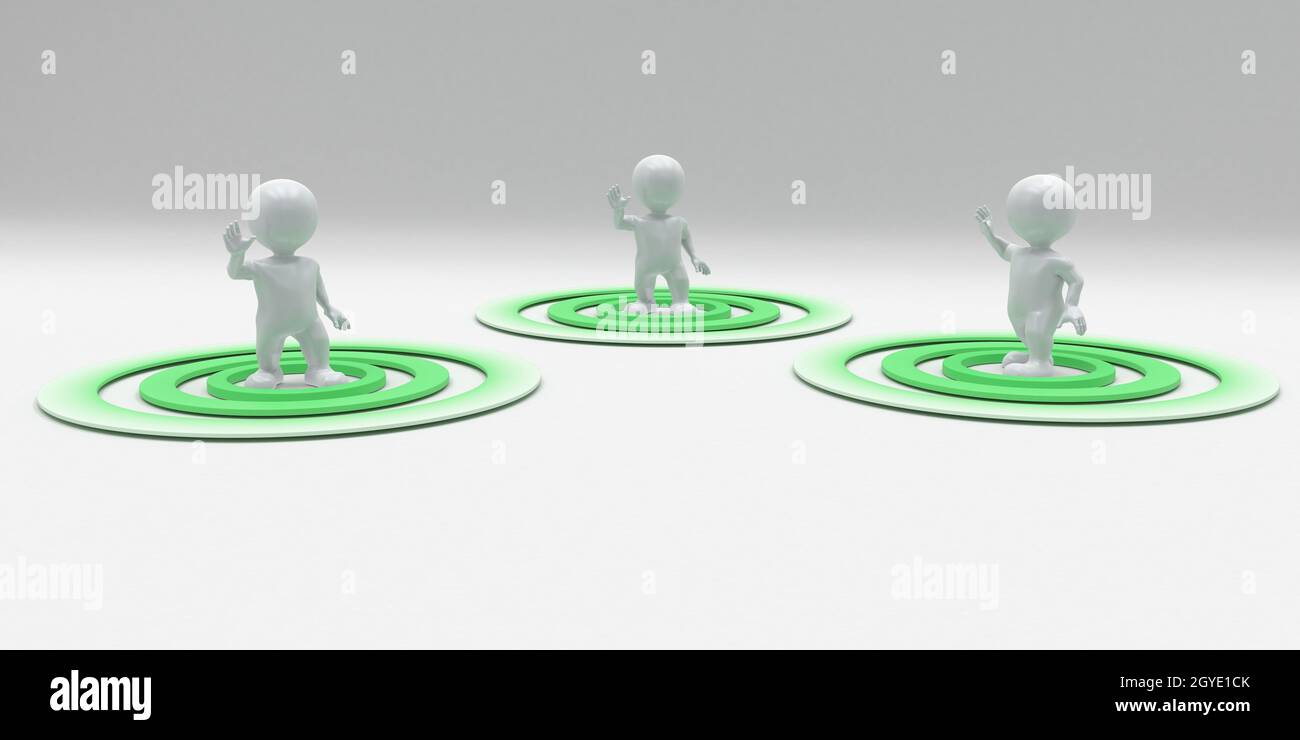 3d render of 3D Morph Man Social Distancing Stock Photo - Alamy