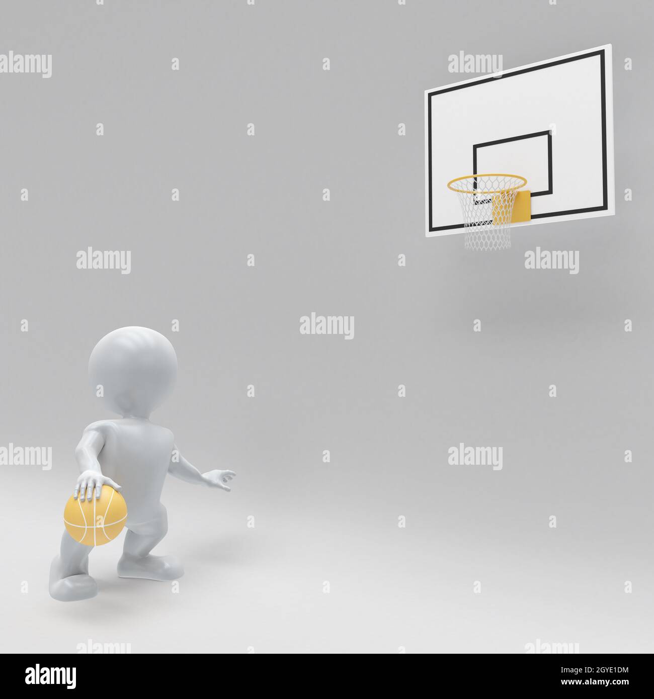 3d man basketball playing ball hi-res stock photography and images - Alamy
