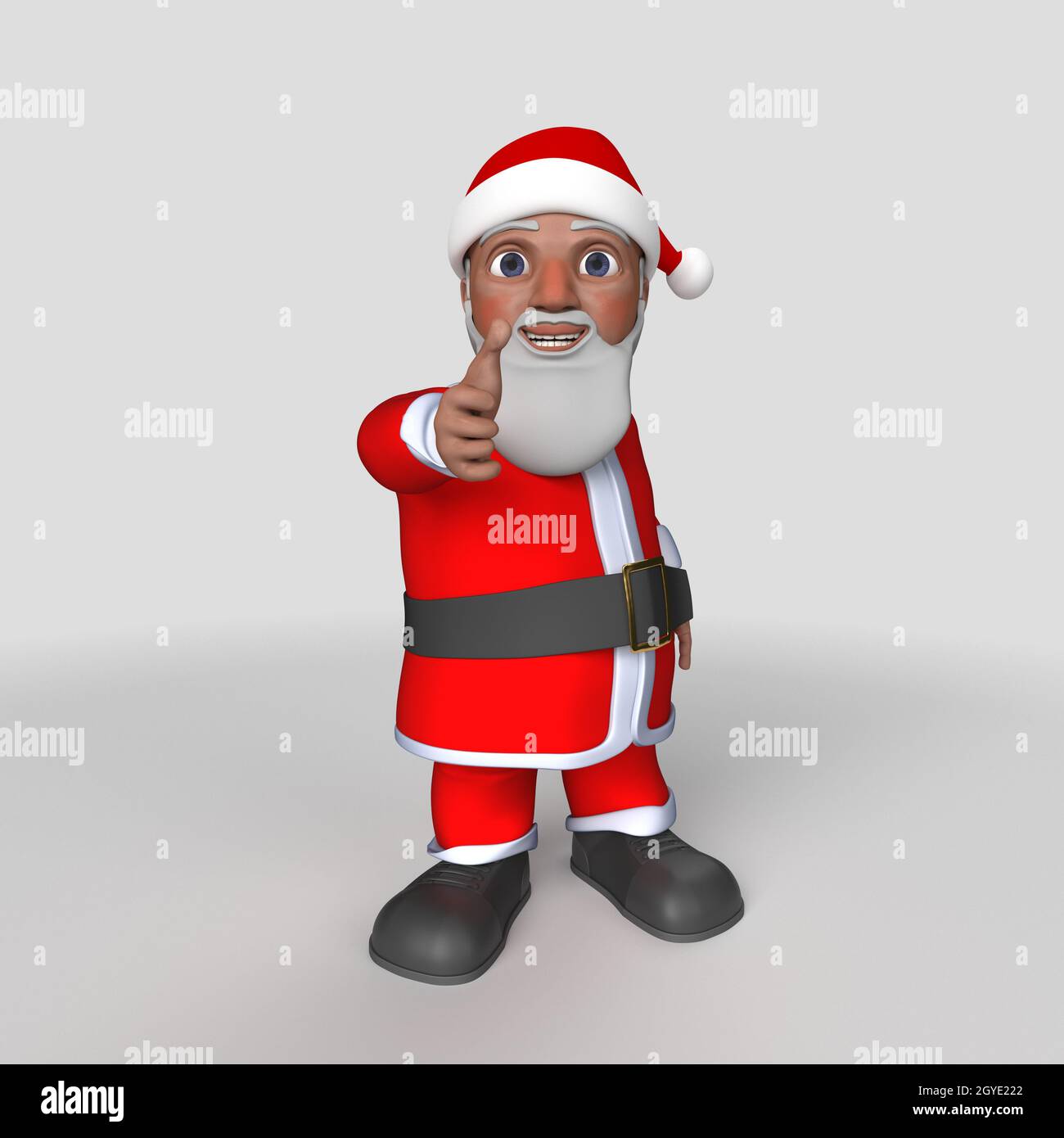 3D Render of Cartoon Santa Claus Character Stock Photo - Alamy