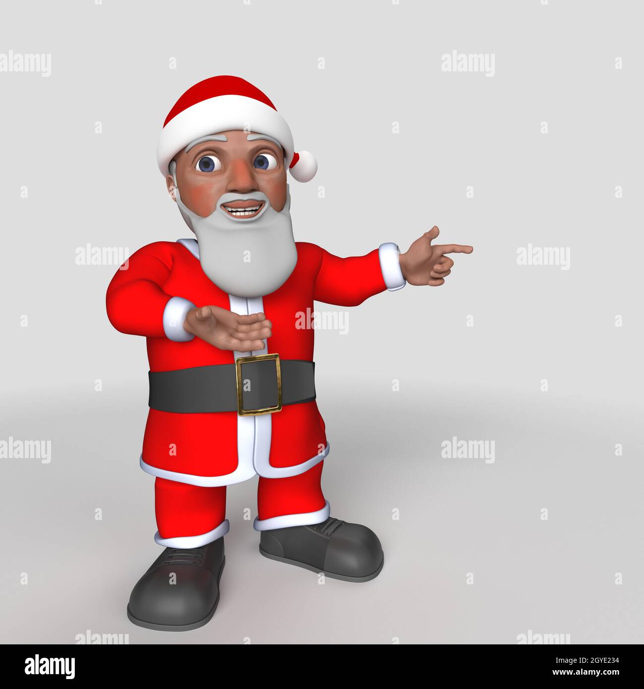 3D Render of Cartoon Santa Claus Character Stock Photo - Alamy