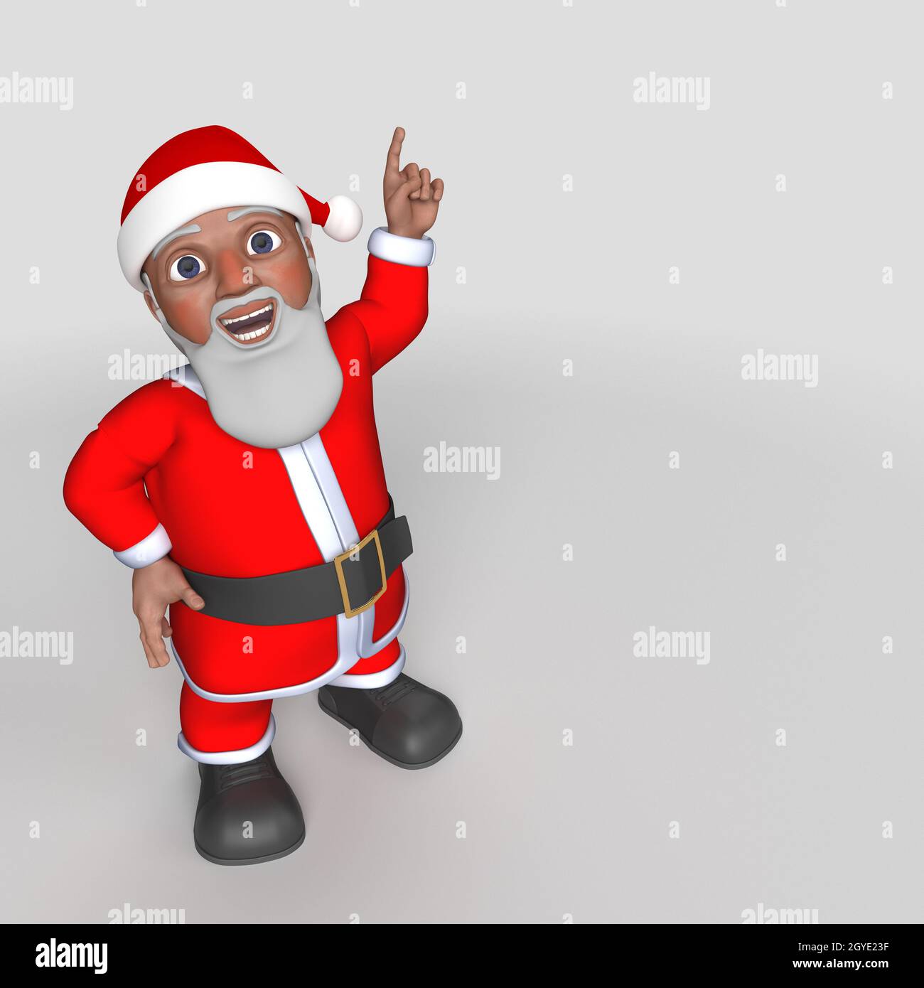 3D Render of Cartoon Santa Claus Character Stock Photo - Alamy