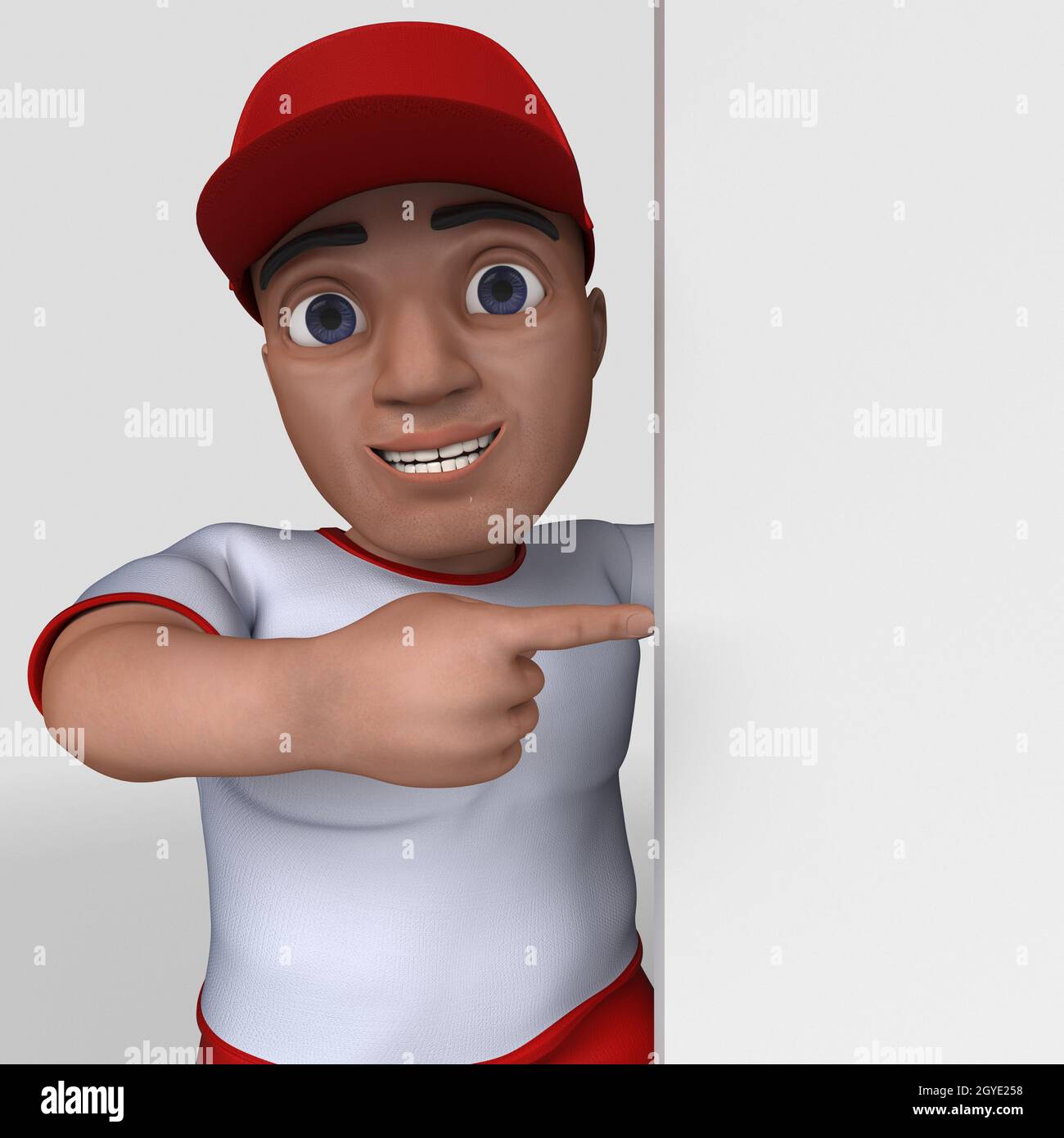 3D Render of Cartoon Sports Character Stock Photo - Alamy