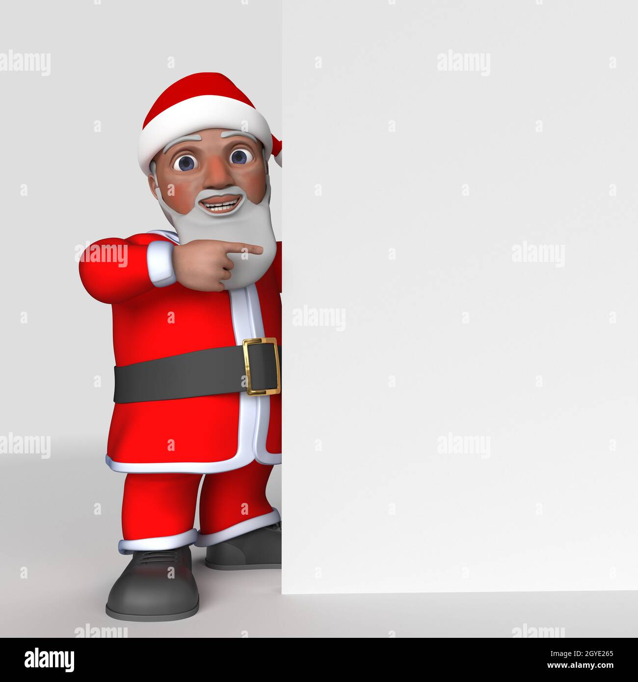 3D Render of Cartoon Santa Claus Character Stock Photo - Alamy