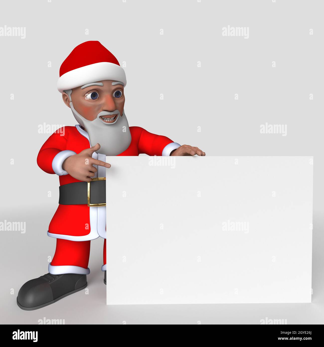 3D Render of Cartoon Santa Claus Character Stock Photo - Alamy