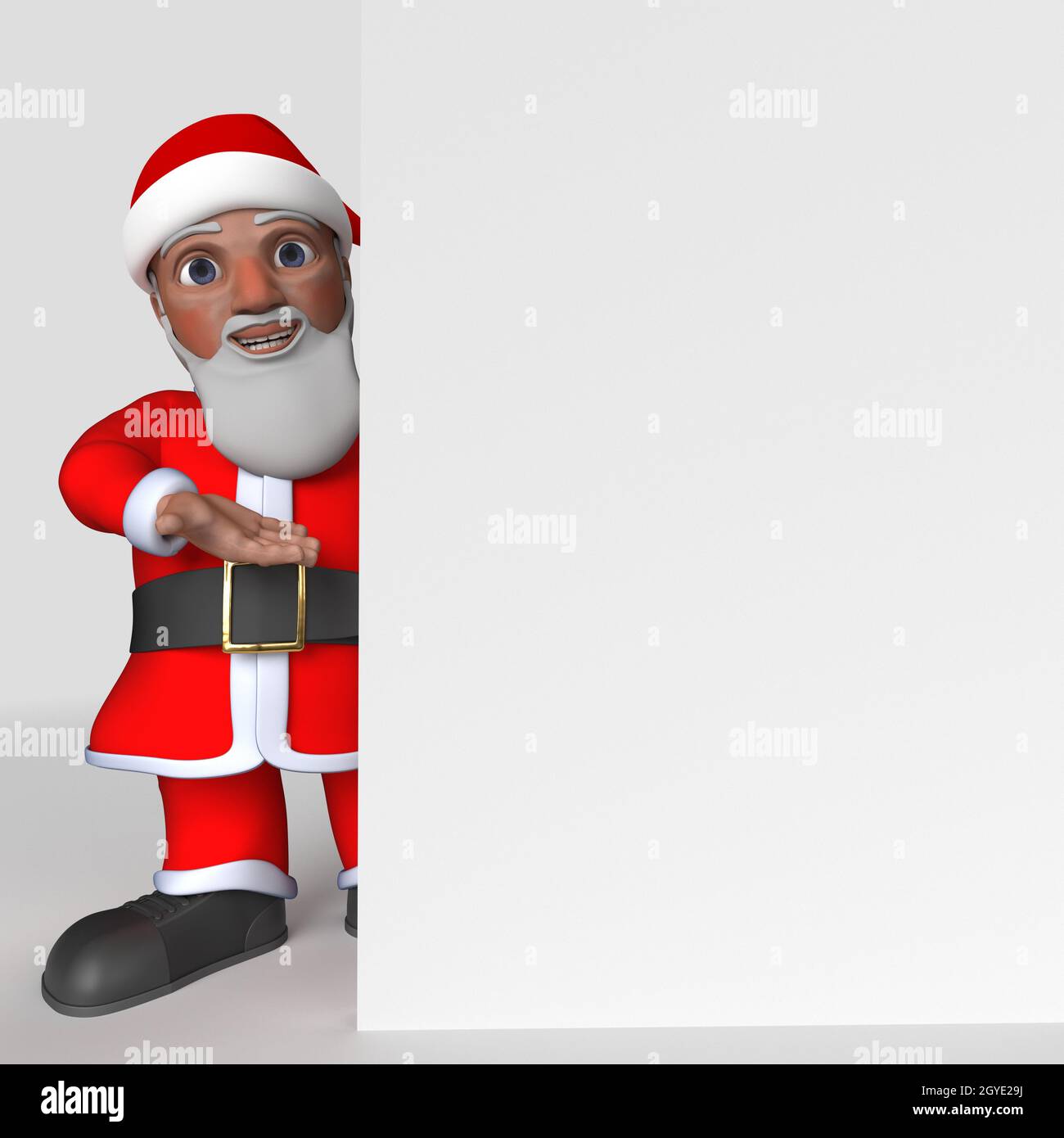 3D Render of Cartoon Santa Claus Character Stock Photo - Alamy