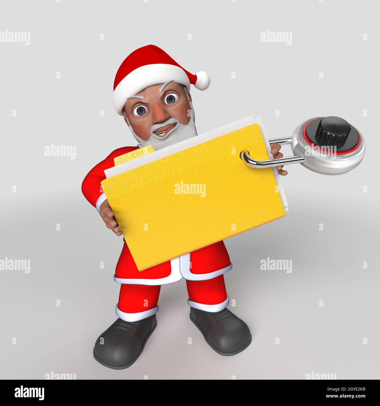 3D Render of Cartoon Santa Claus Character Stock Photo - Alamy