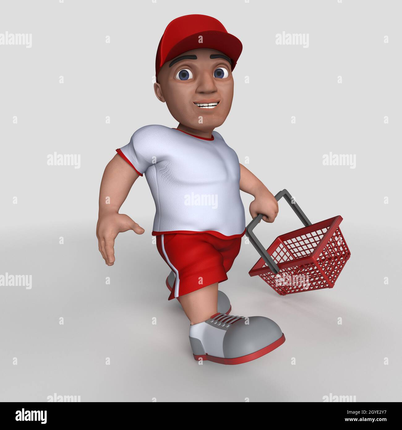 3D Render of Cartoon Sports Character Stock Photo - Alamy