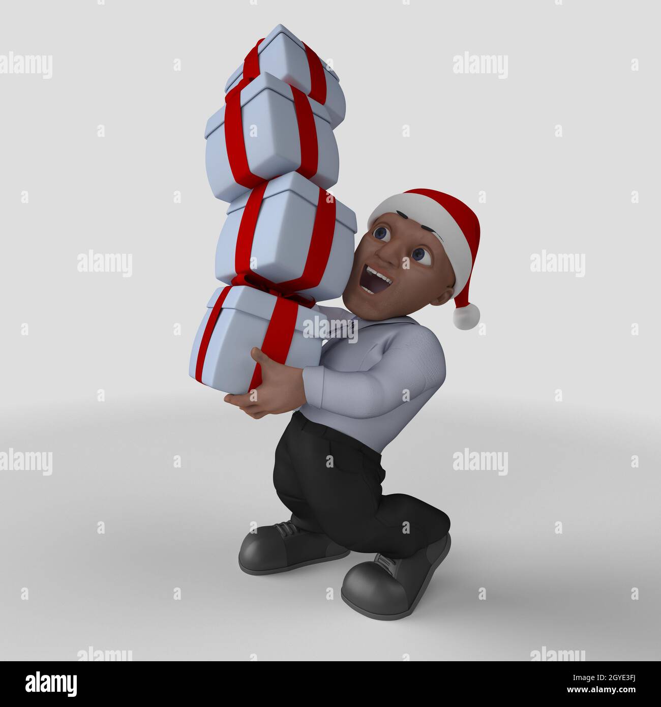 3D Render of Cartoon Business Character Stock Photo - Alamy