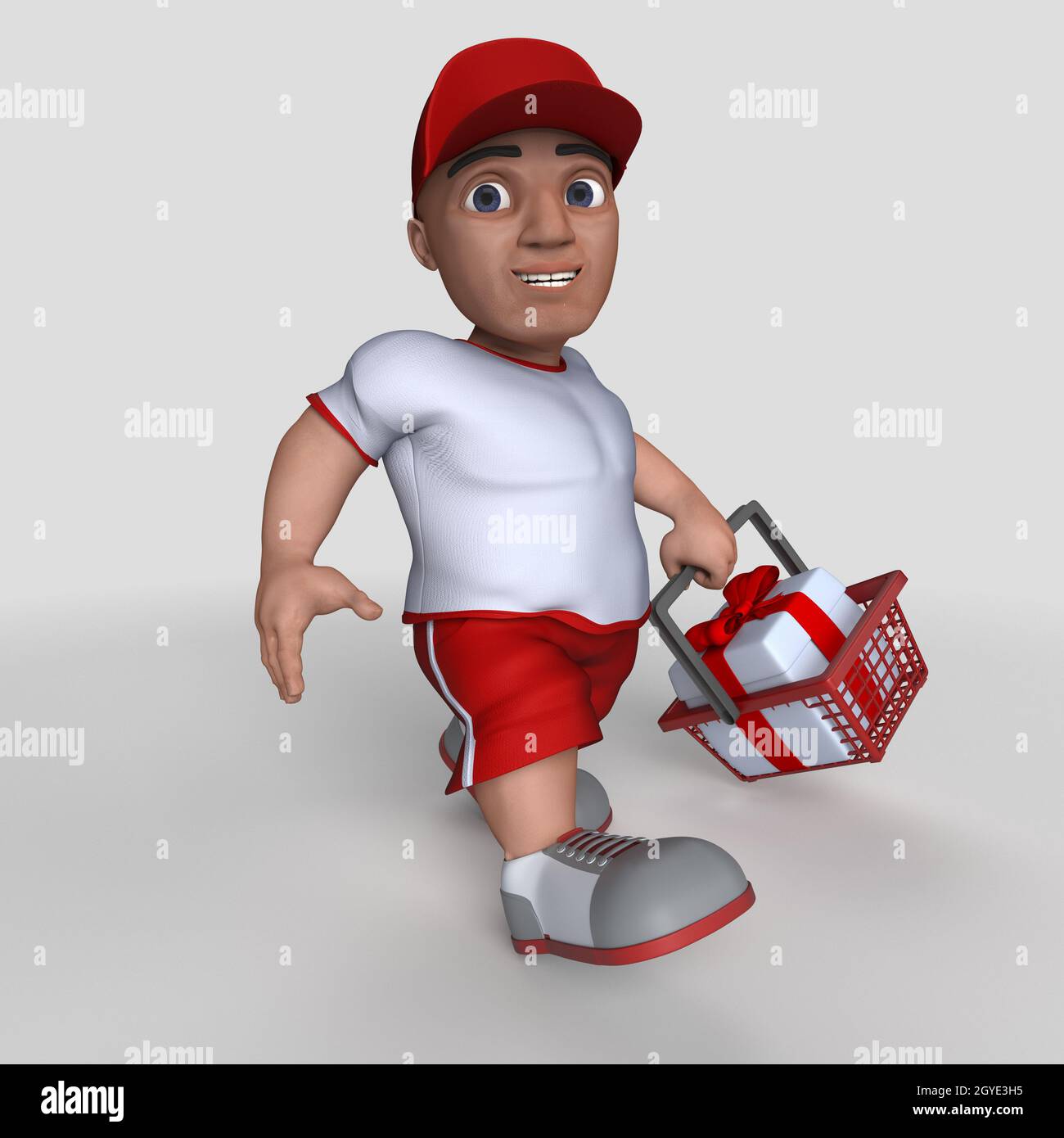 3D Render of Cartoon Sports Character Stock Photo - Alamy