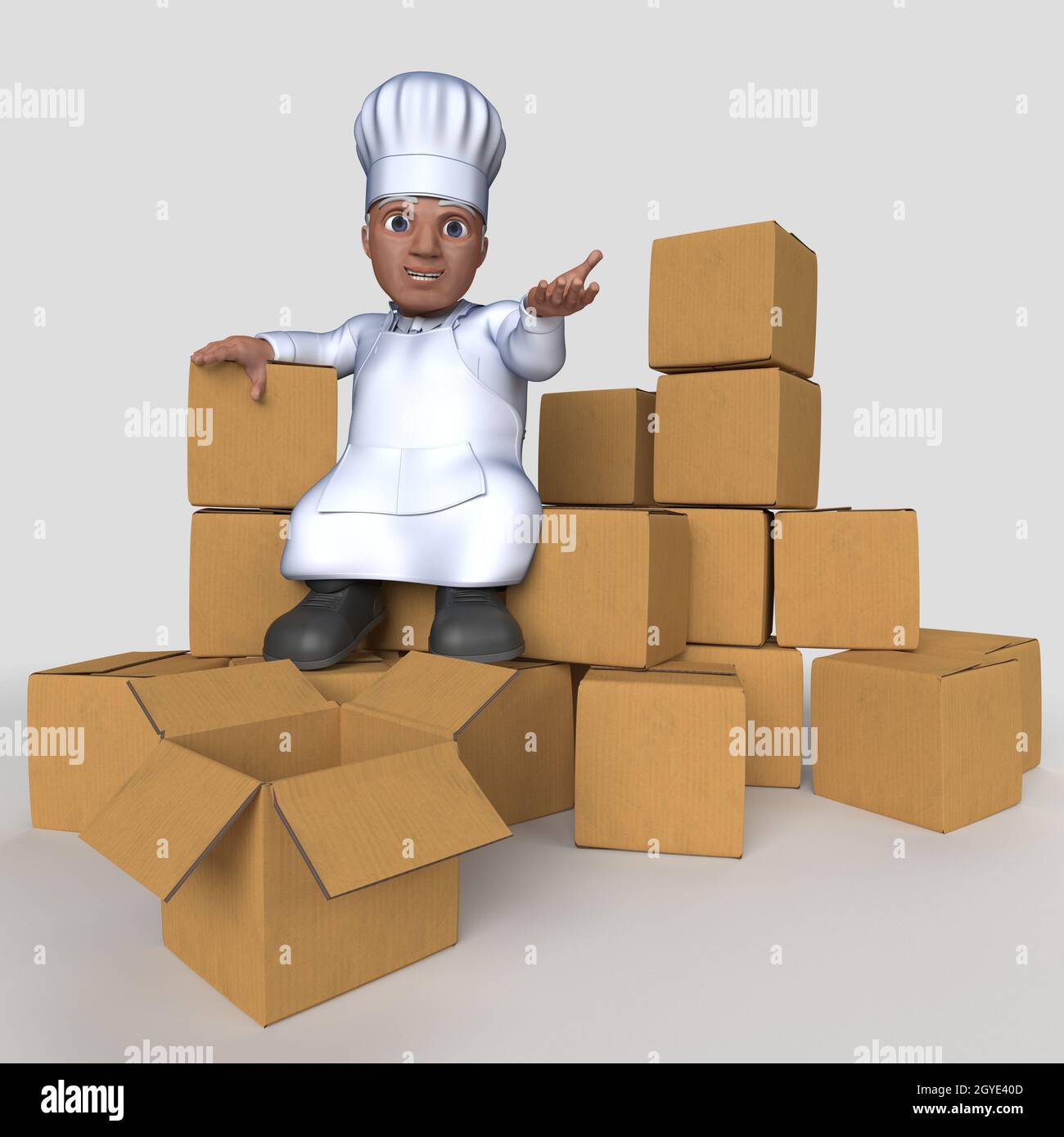 Bread delivery cartoon hi-res stock photography and images - Alamy