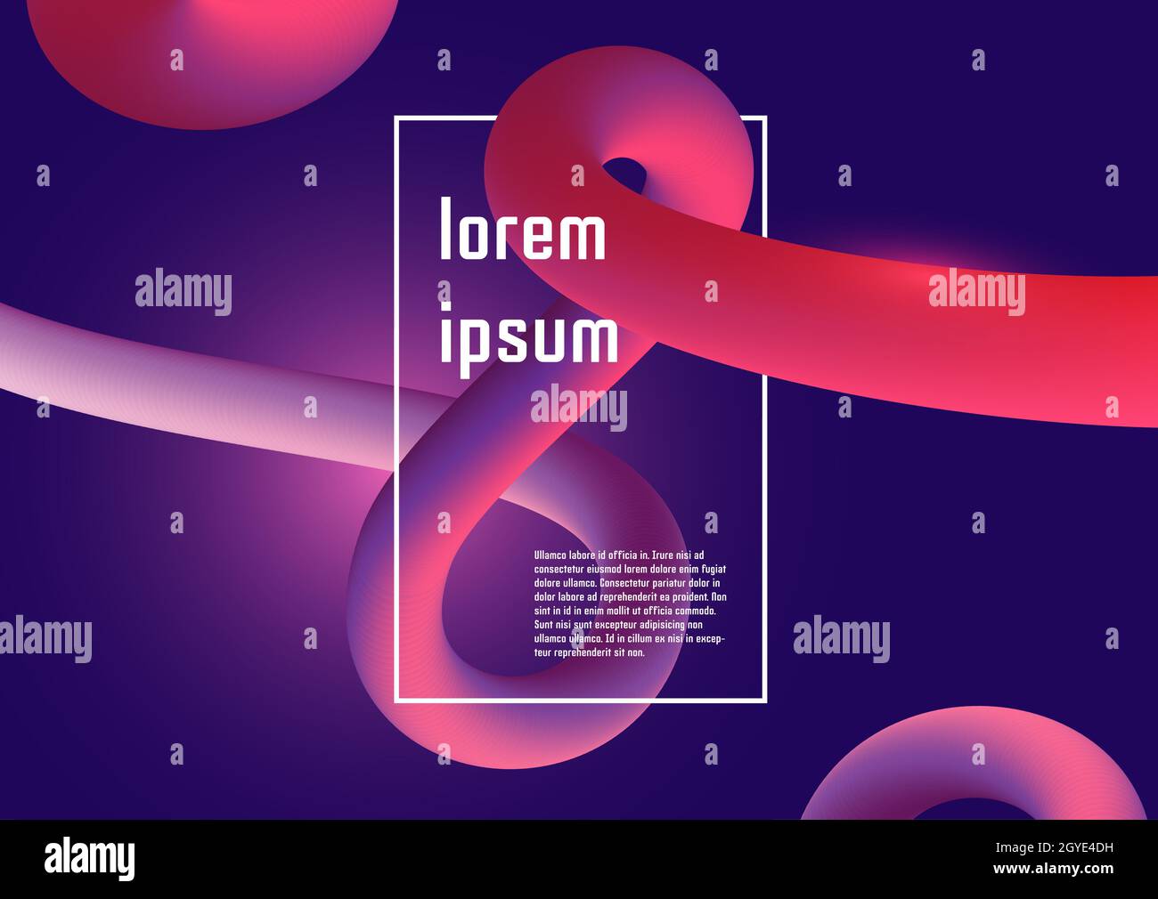 Abstract background with a 3D flowing shape design Stock Photo - Alamy