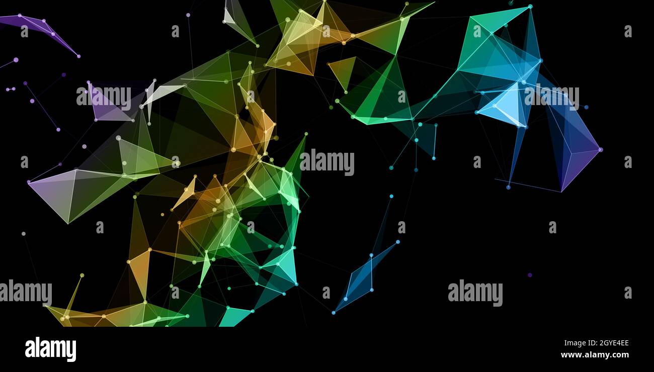 Abstract background with a colourful network communications design ...