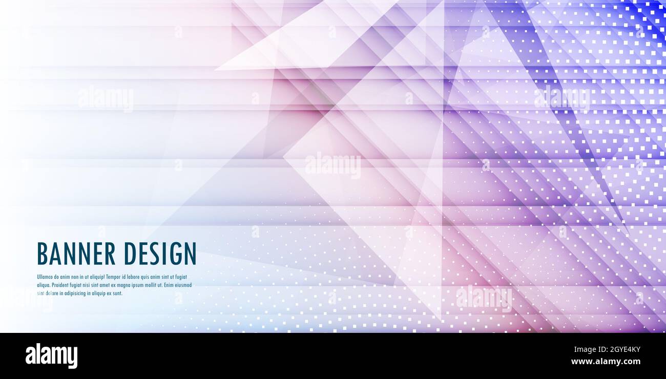 Banner with an abstract low poly design Stock Photo - Alamy
