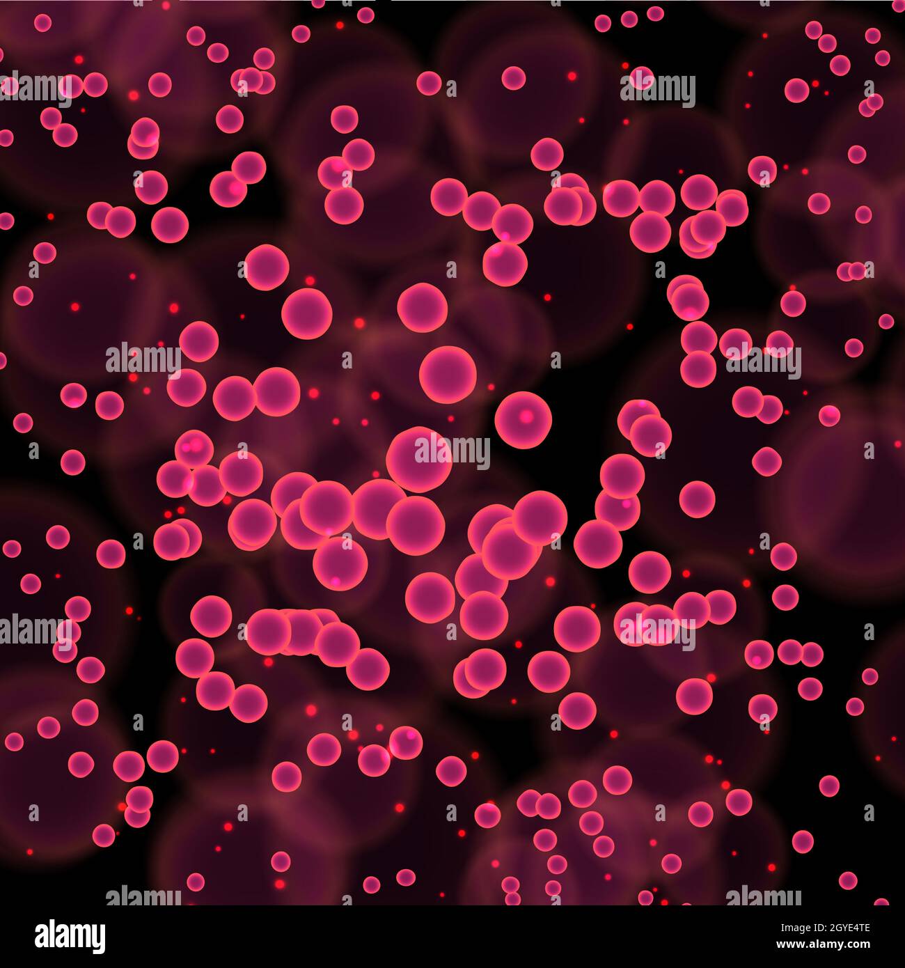 Medical background with cluster of abstract medical cells Stock Photo ...