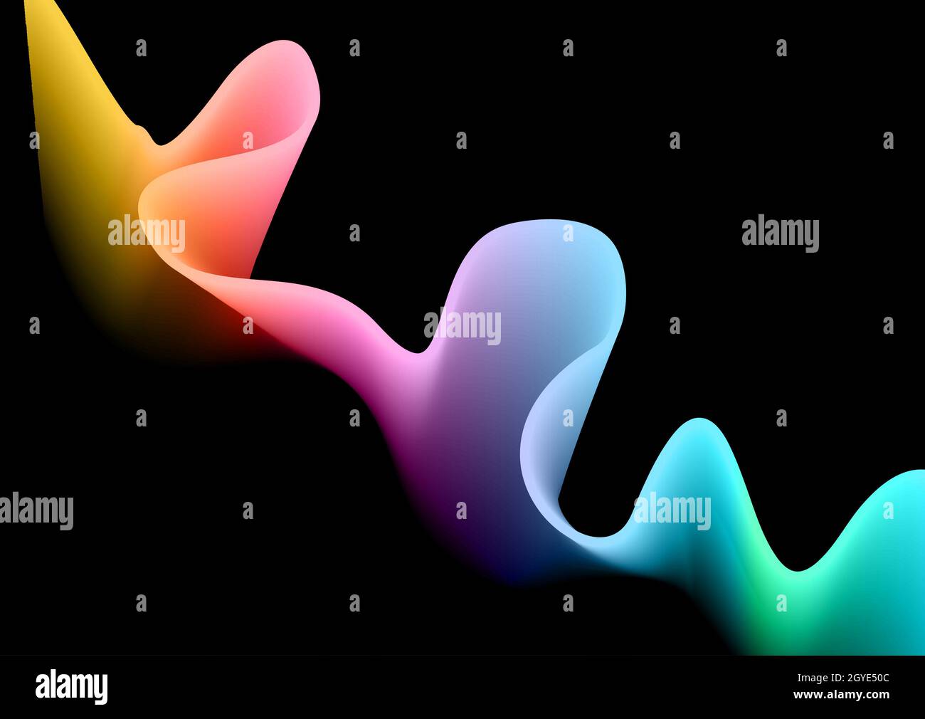 Abstract background with rainbow flowing lines design Stock Photo - Alamy