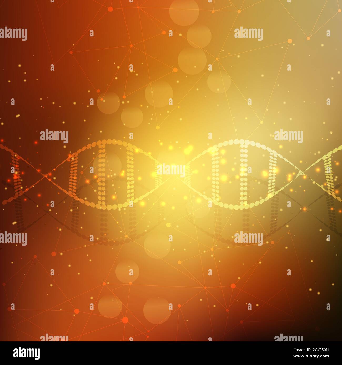 Abstract medical background with DNA strands and connecting lines and ...