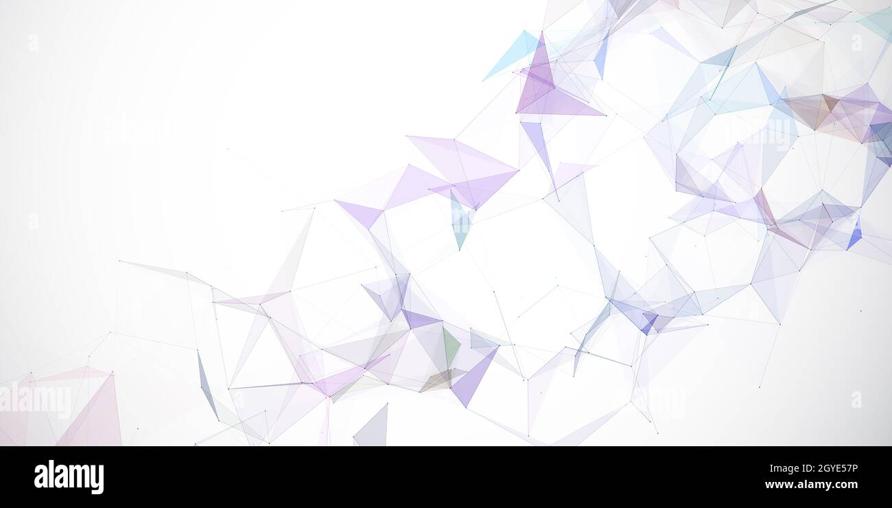 Abstract banner with a low poly plexus design Stock Photo - Alamy