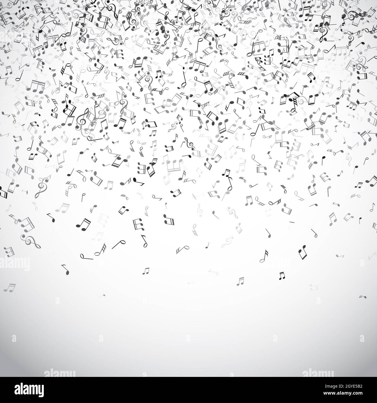 Abstract background with music notes design Stock Photo - Alamy