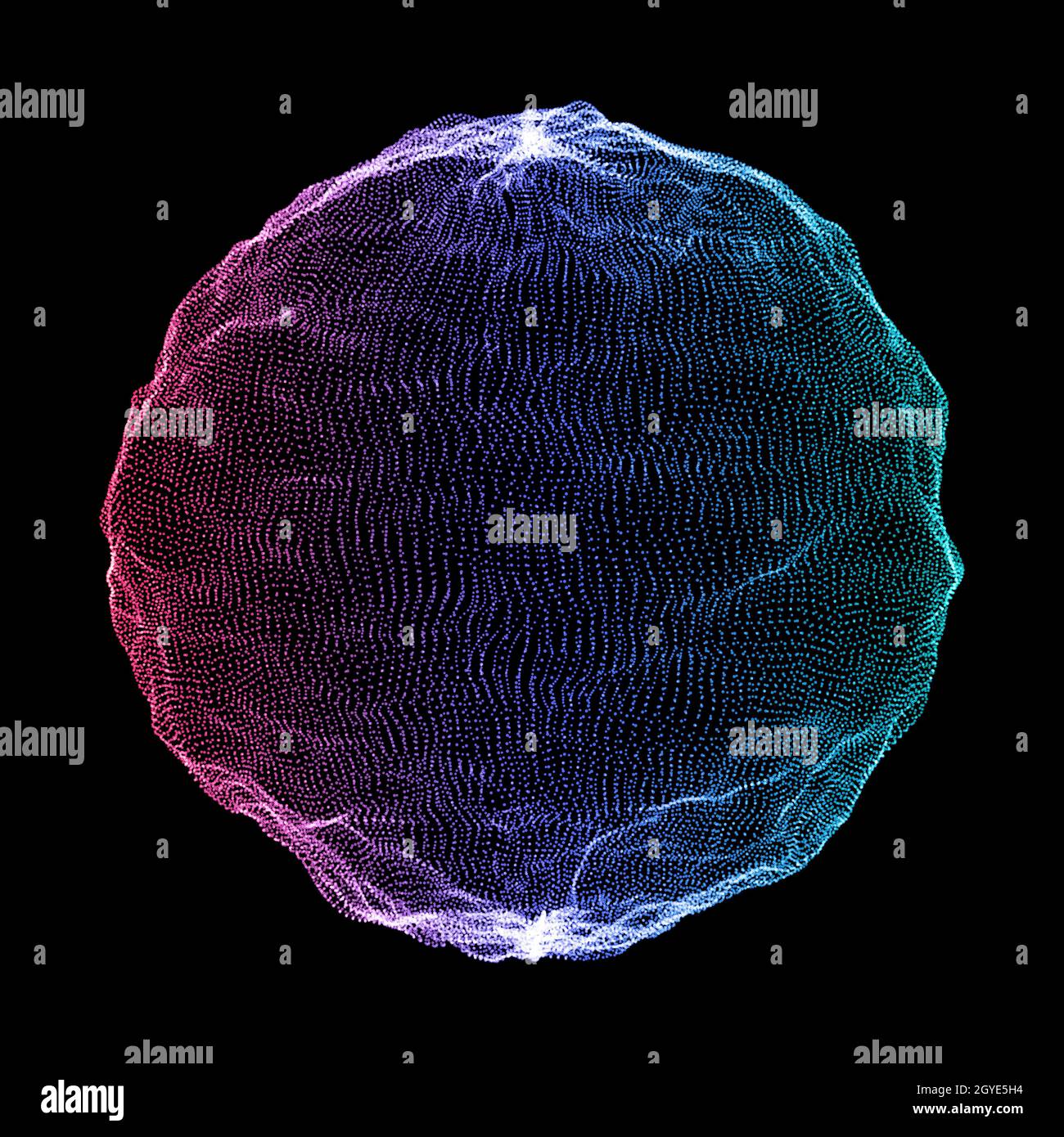 Abstract network communications background with sphere of particles ...