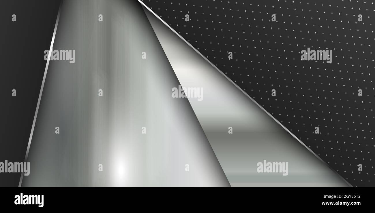 Banner template with a brushed metal texture Stock Photo - Alamy